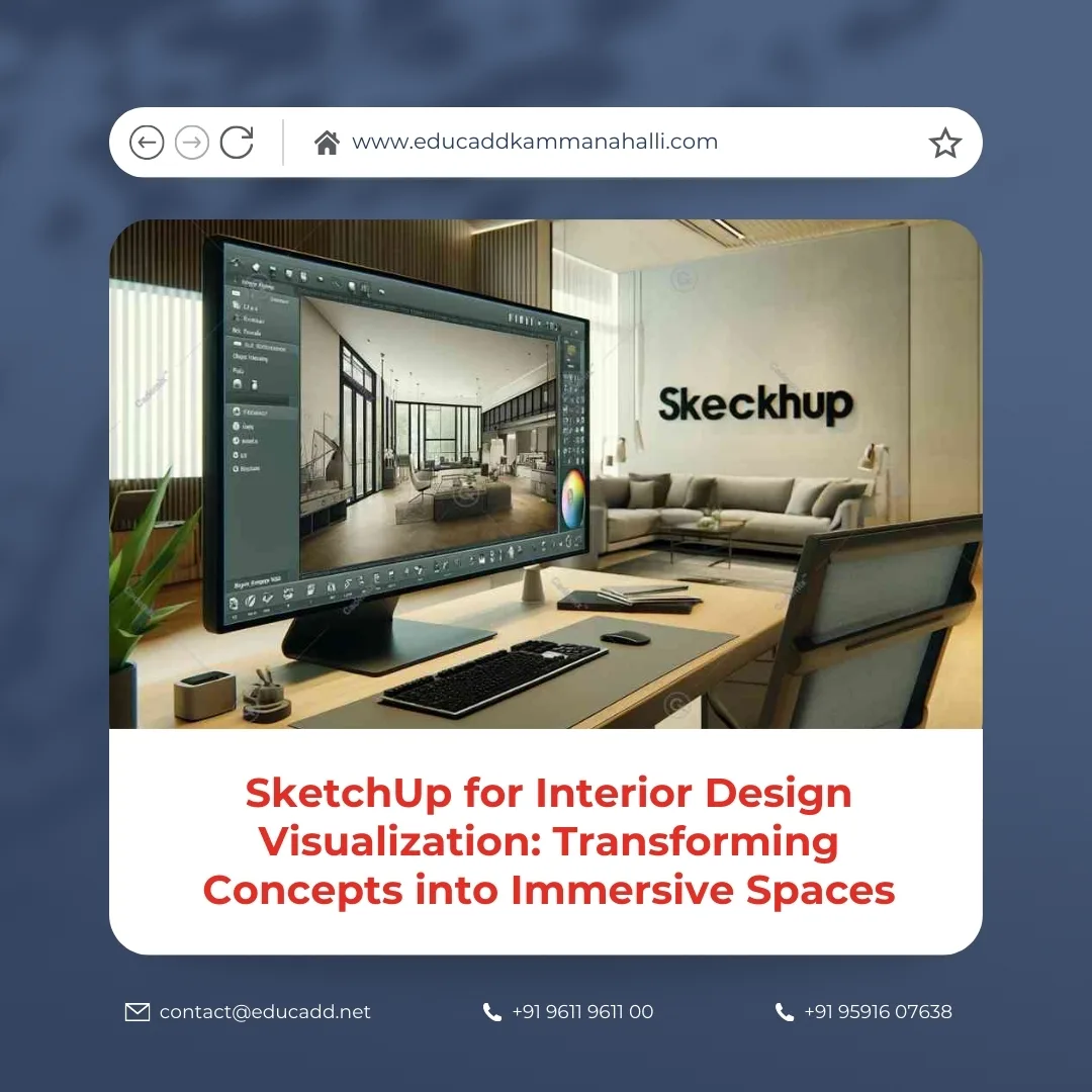 SketchUp Interior Design Visualization | EduCADD Kammanahalli